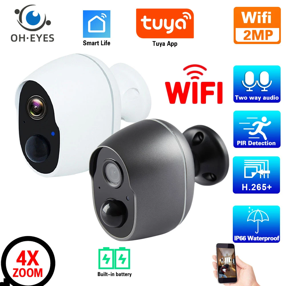 Tuya Smart Life Low Power Battery Camera Outdoor 1080p Wifi Ip Security ...