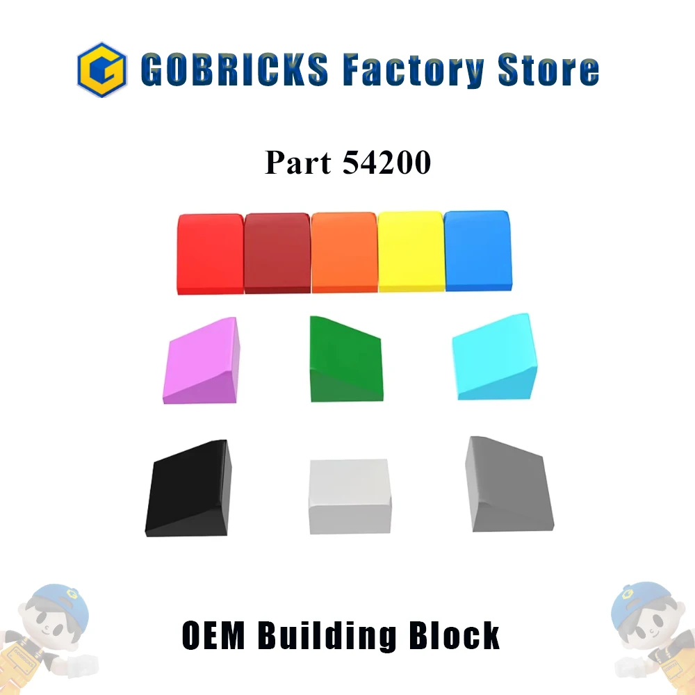 Gobricks 10Pcs MOC Parts 54200 50746 Slope 30° 1 x 1 x 2/3 Brick ...