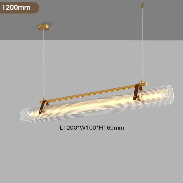 Striped Shade Linear LED Pendant Light - Lighting4Home