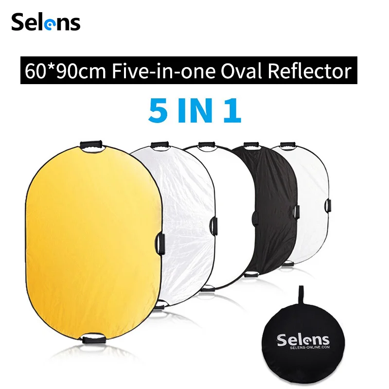 Selens-Portable-5-in-1-Reflector-60x90cm-Oval-Round-Reflector ...