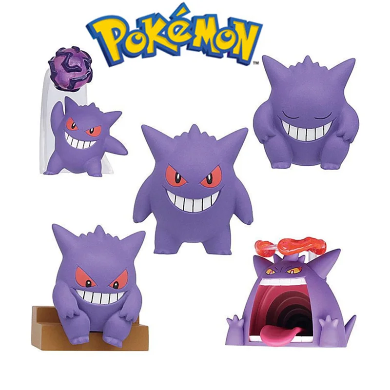 5Pcs-Set-Pokemon-Anime-Figure-Kawaii-Cartoon-Toy-Mega-Gengar-Creative ...