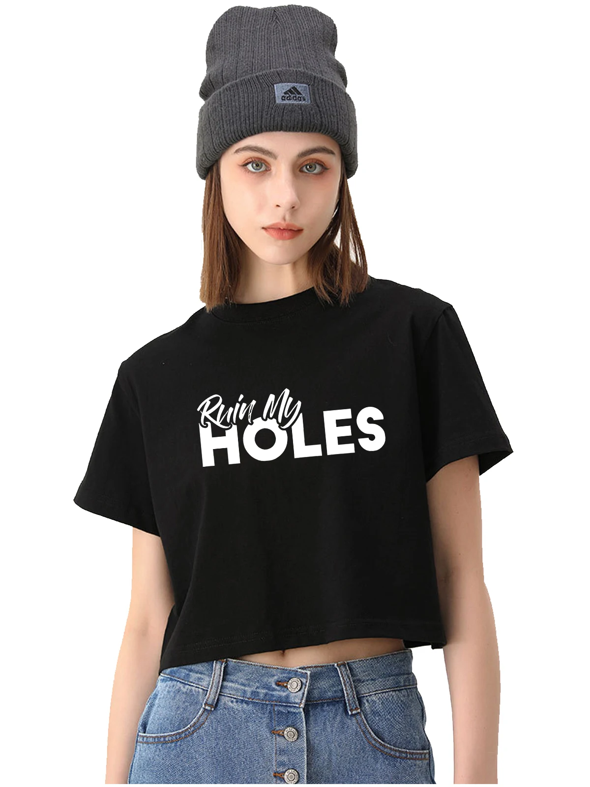 Ruin-My-Holes-Design-Cotton-Breathable-Sexy-Crop-Tee-Hotwife-Humorous ...