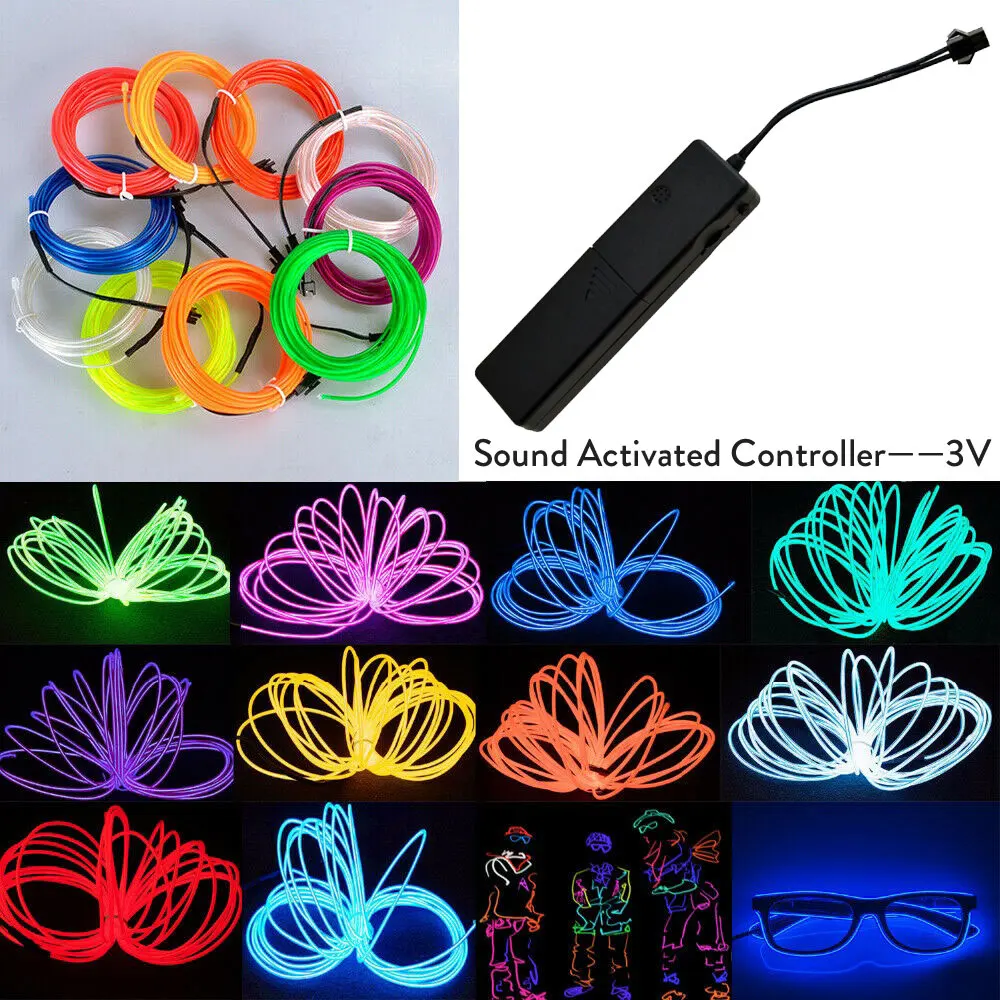 1m-5m-EL-Wire-LED-Strip-Flexible-Neon-5V-3V-12V-Waterproof-Rope-For-DIY ...