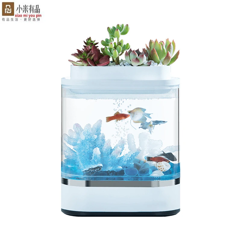 Xiaomi mijia Mini pecera perezosa con carga USB, autolimpieza, acuario ...