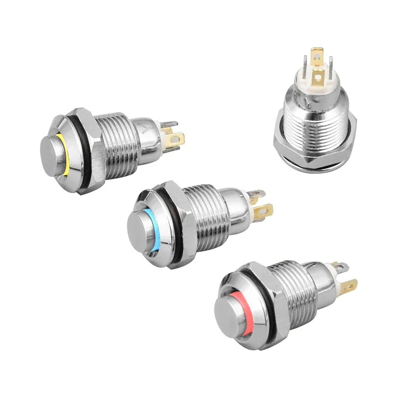 1Pcs-8mm-Metal-Push-Button-with-LED-Indicator-Self-reset-Momentary-Self ...