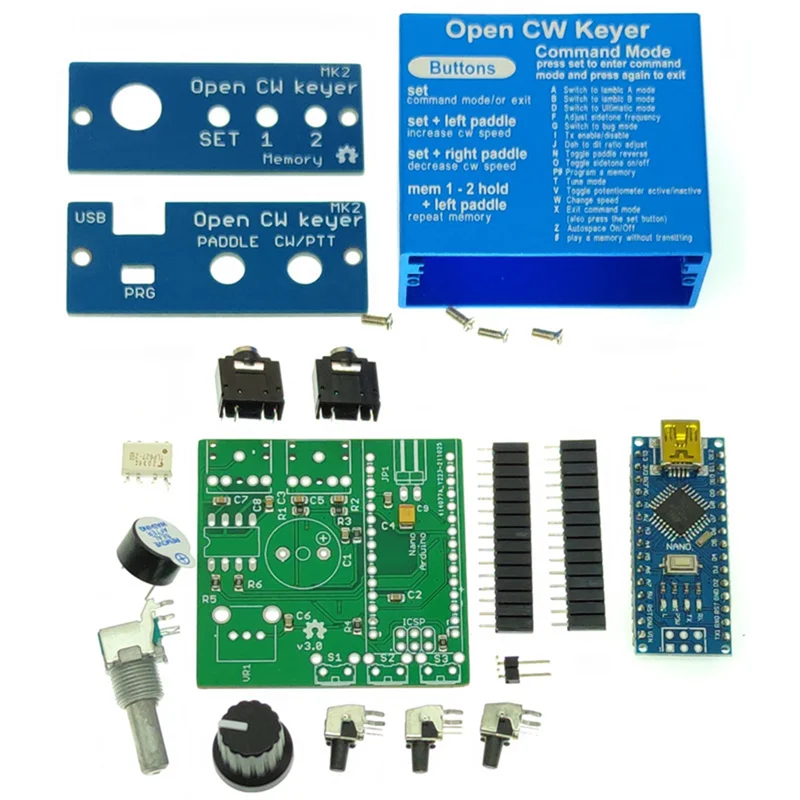 A40I Open CW Keyer MK2 Finished with Aluminum Shell CW Keyer MK2 KIT CW ...