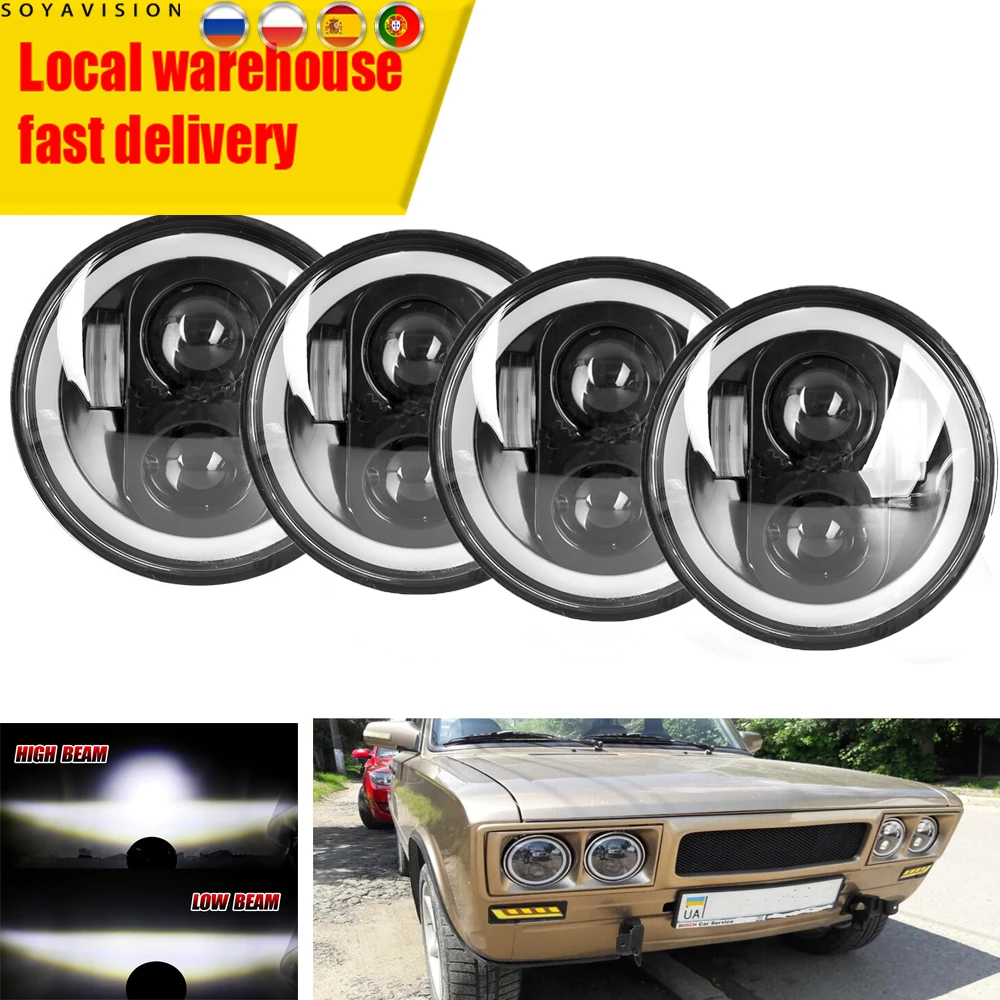 LED Headlight 5.75inch LED Headlight Round 5.75" lighting for Classic ...