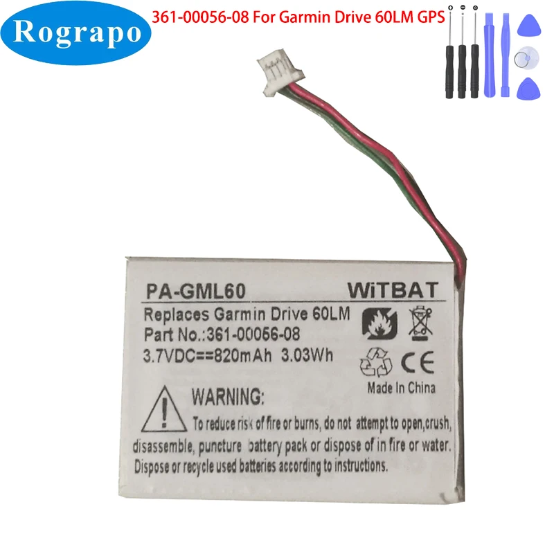 Batterie-de-remplacement-pour-Garmin-Drive-accumulateur-3-fils-3-7V ...