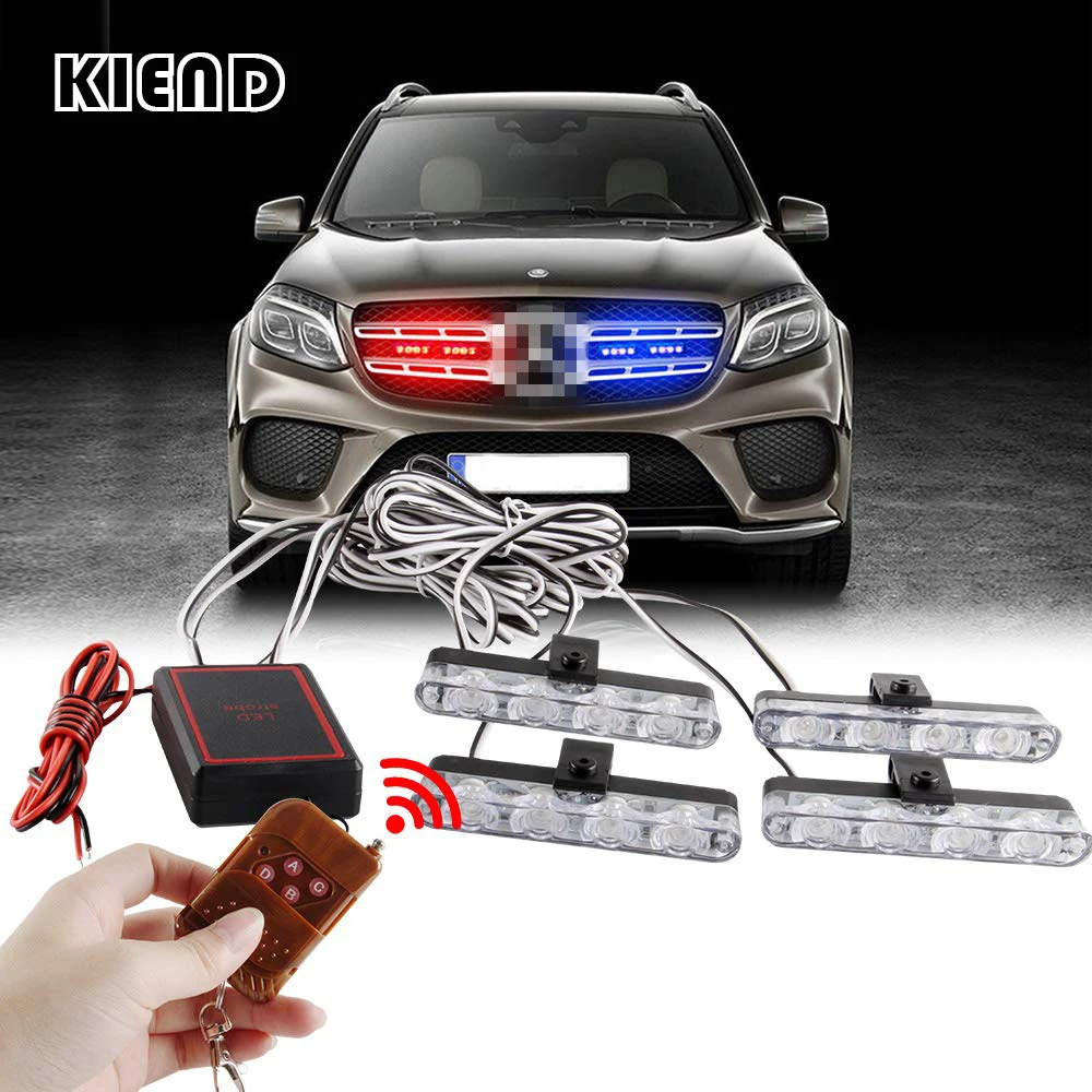 4-In-1-Red-Blue-Emergency-Strobe-Lights-Police-Lights-12V-With-Wireless ...