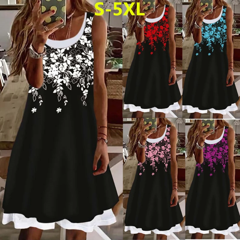 Robe-trap-ze-d-contract-e-pour-femme-longueur-aux-genoux-blanc-violet ...