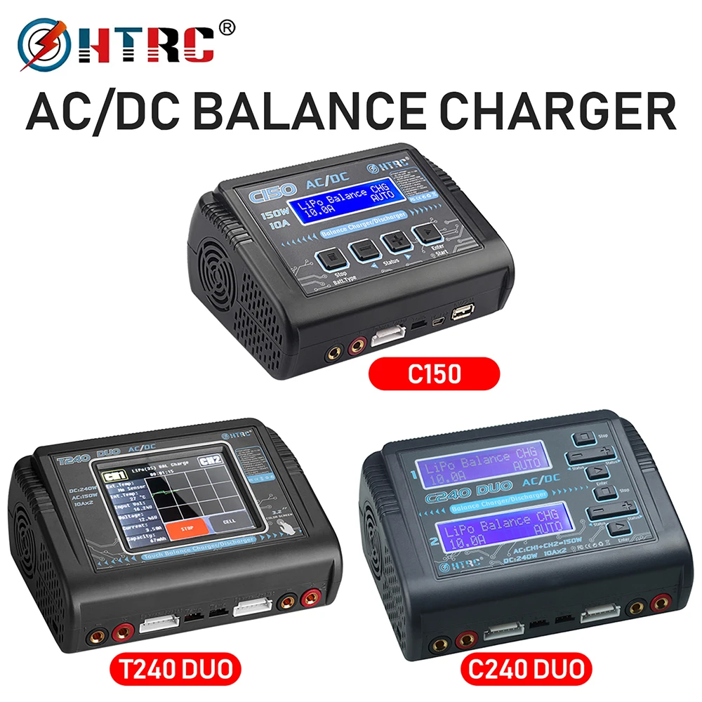 HTRC T240 C240 DUO C150 Lipo Battery Charger AC/DC Dual RC Charger ...