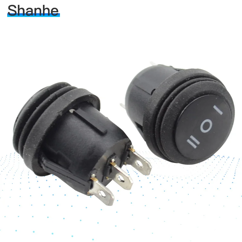 ON-OFF-ON-Waterproof-3-Position-SPDT-Round-Boat-Rocker-Switch-3Pins-6A ...