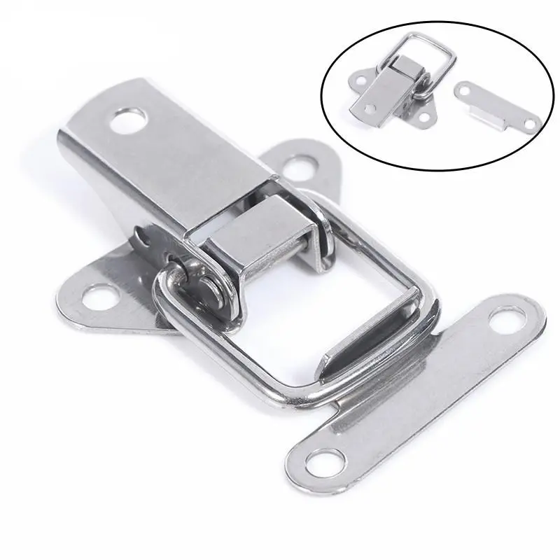 Stainless Steel 304 Toolbox Locking Latch Hasps Metal Toggle Catch ...