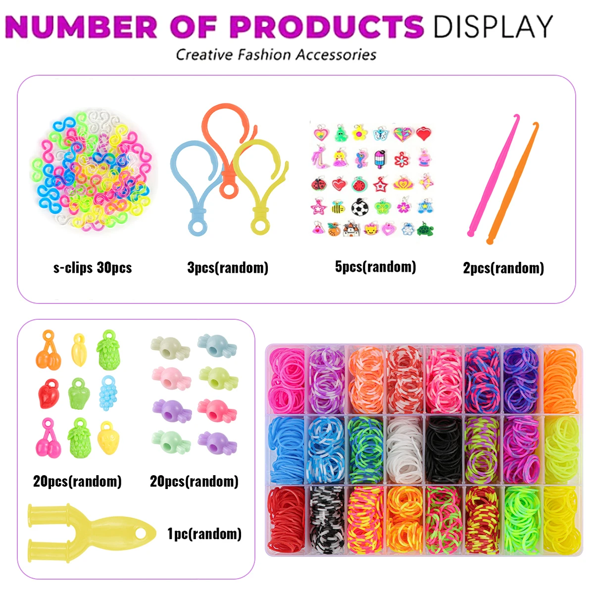 Creative rubber band Weaving Machine Kit - Make your own colorful ...