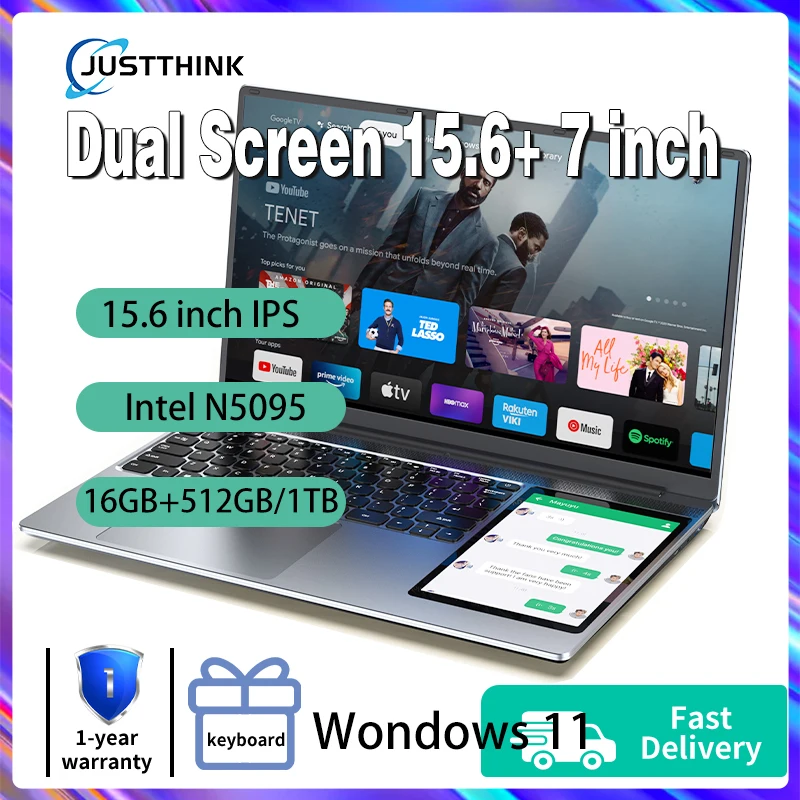 Dual-Screen-Gaming-Laptops-Computador-Notebook-15-6-IPS-7-Touch-Windows ...