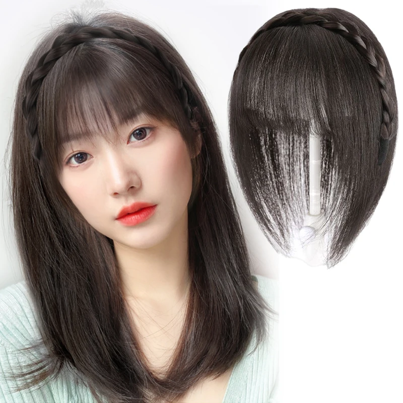 Wig Bangs Hairband Braids Head Fake Fringe Hair Extension Women Girls ...