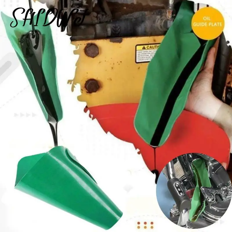 Flexible-Draining-Tool-Oil-Guide-Plate-Foldable-Oil-Refueling-Funnel ...