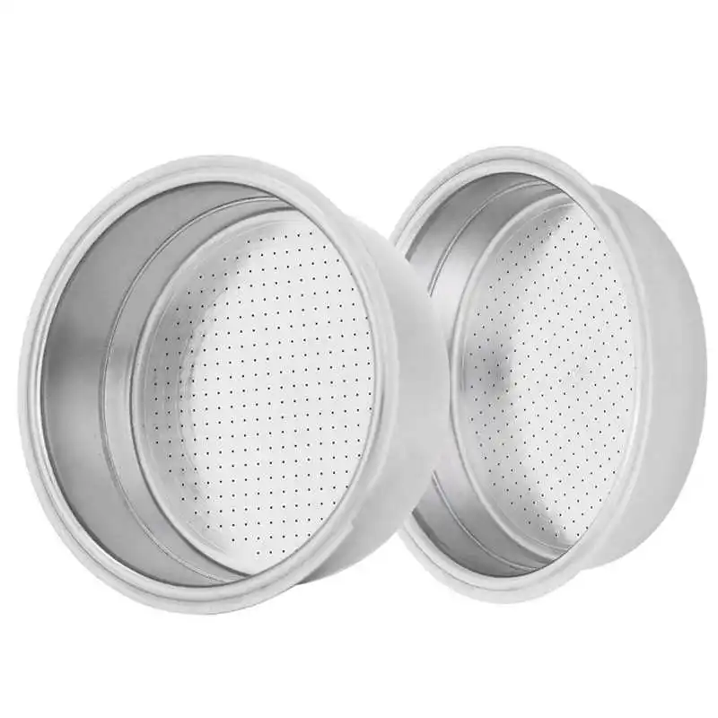 더블 레이어 스테인레스 스틸 커피 필터 바구니 가압 보울 포터필터 부품 머신 액세서리 티몬