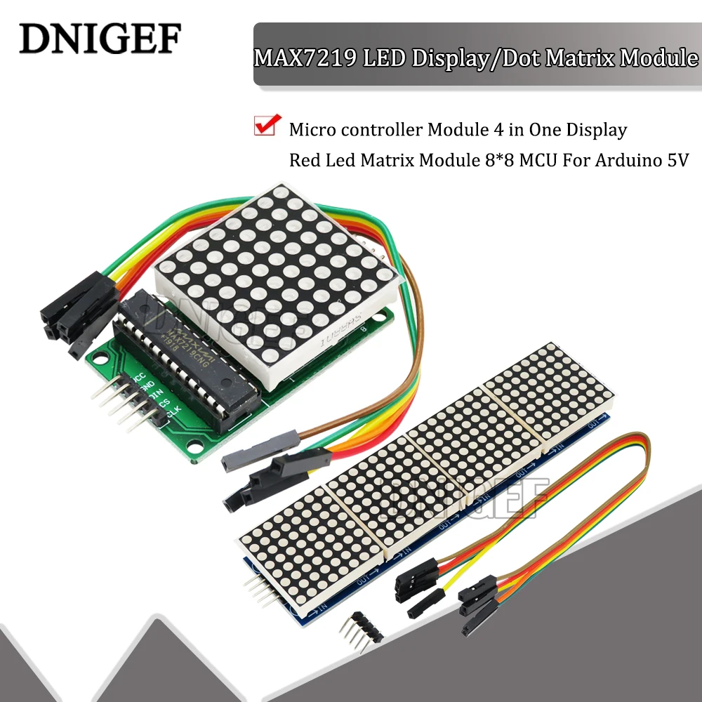 MAX7219-LED-Display-Dot-Matrix-Module-Micro-controller-Module-4-in-One ...