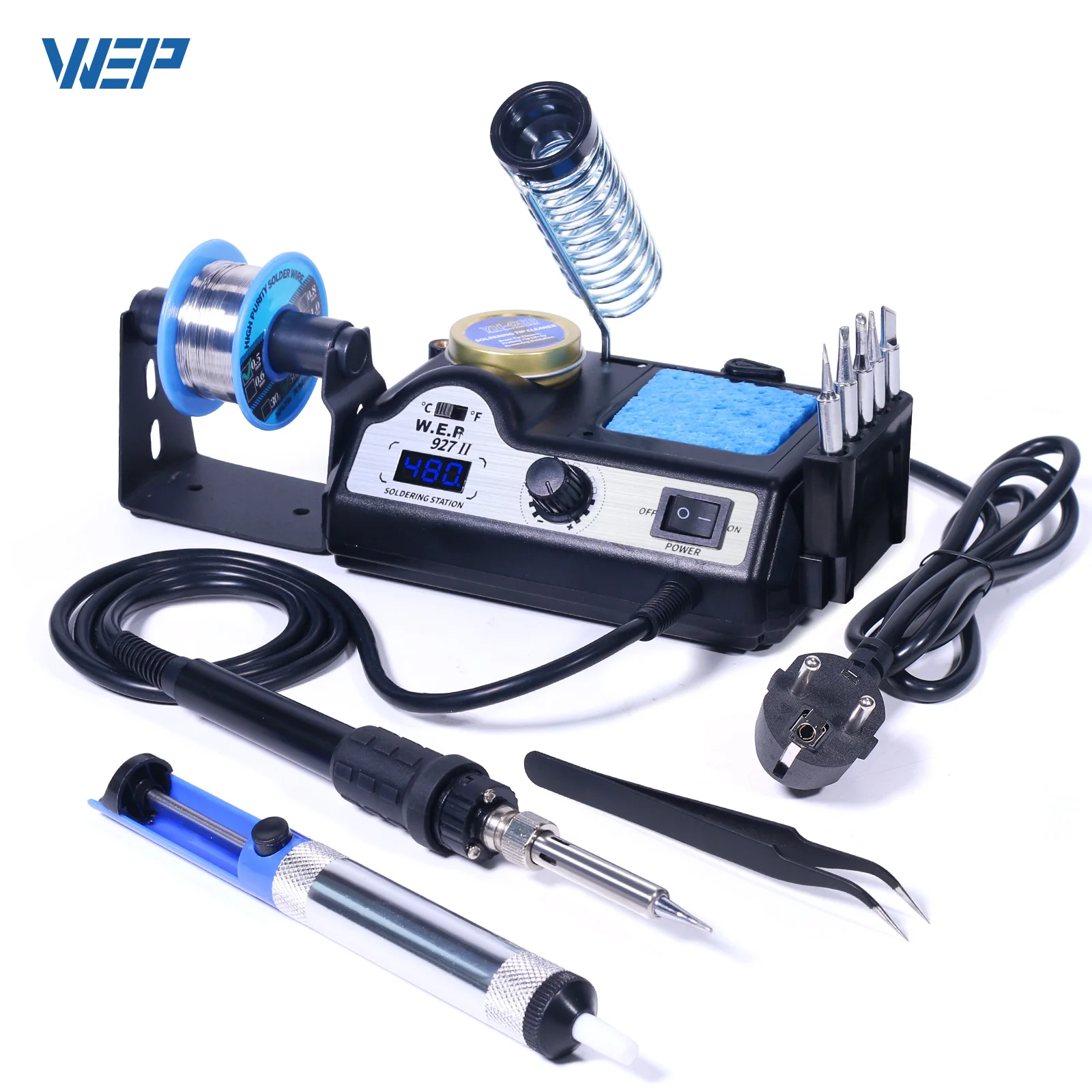 WEP-927-II-Portable-Soldering-Iron-Station-With-Helping-Hands-Digital ...