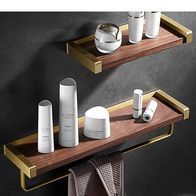 Punch-free-Cosmetics-Wooden-Storage-Holder-Restroom-Wash-Supplies-Racks ...