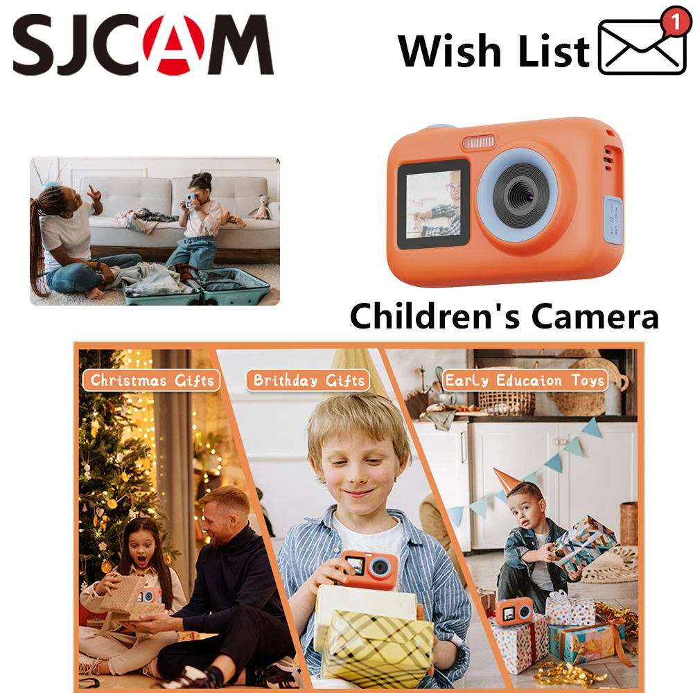 SJCAM Funcam Mini Kids Camera Digital Cam Screen Take Pictures Video ...