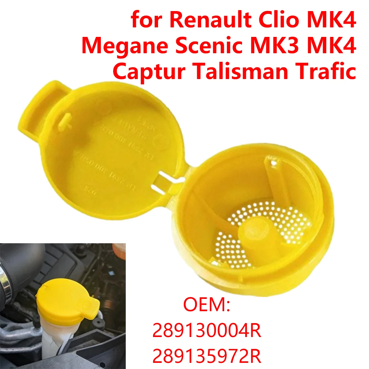 289130004R-Car-Windshield-Washer-Fluid-Reservoir-Tank-Cap-Lid-for ...