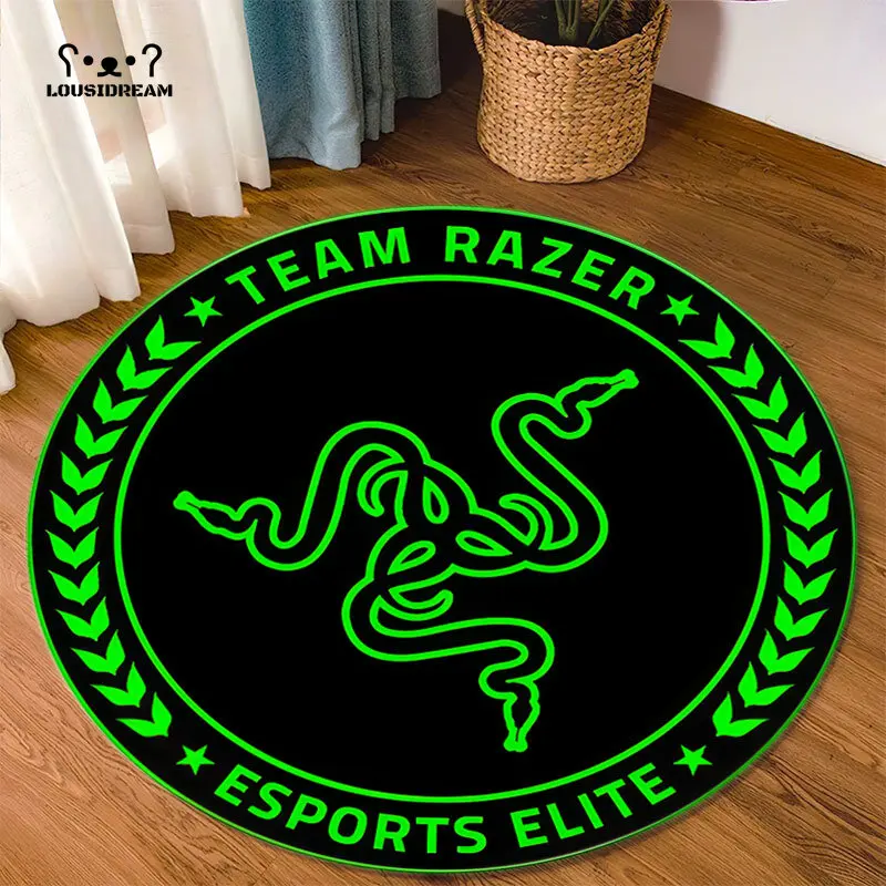 Razer Round Rugs Carpet Game Rome Gamer Gift Door Floor Mats Playroom ...