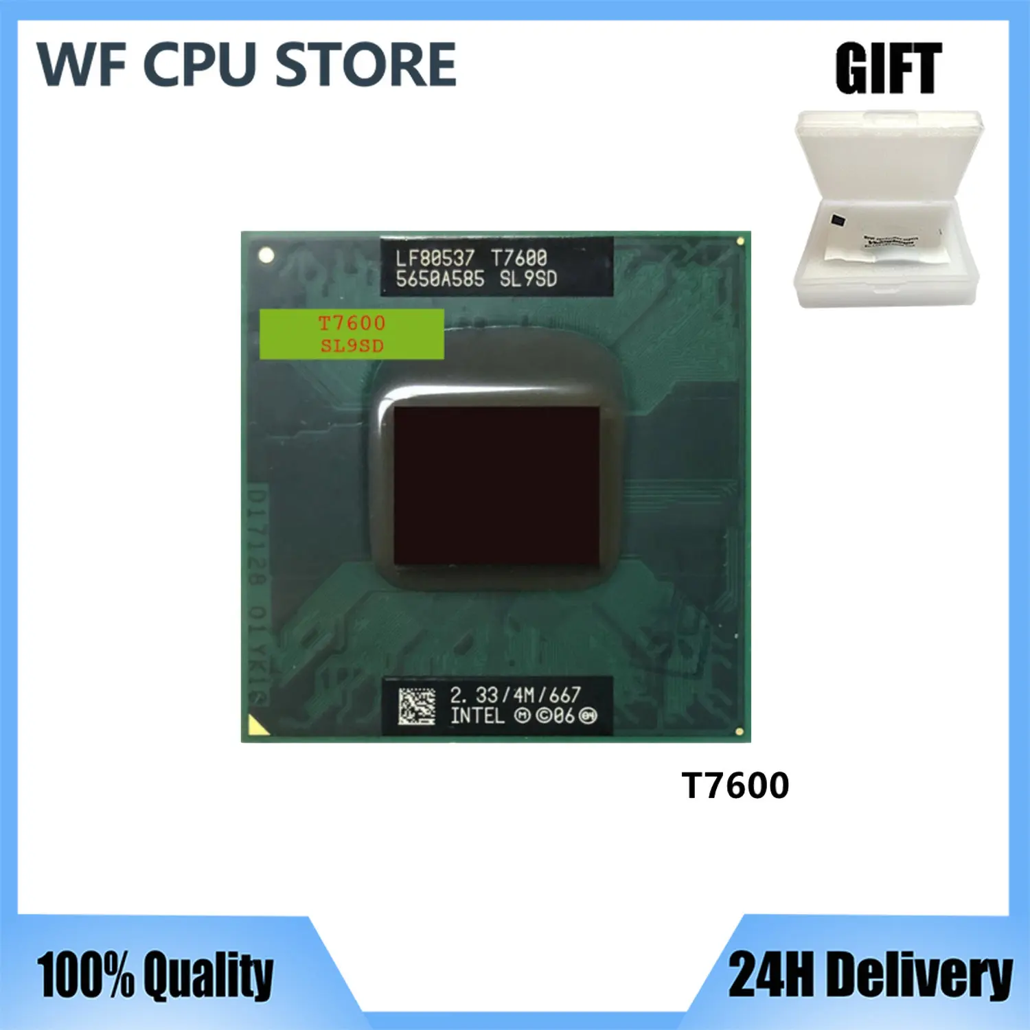 Procesador Intel Core 2 Duo T7600 SL9SD 2,3 GHz Dual Core Dual Thread ...