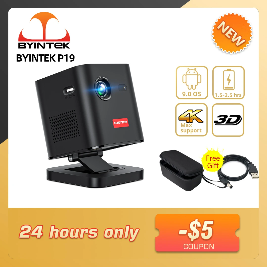 Byintek P19 3d Mini Projetor Portable Smart Android Wifi Video Pico Led Dlp Projector For Home ...