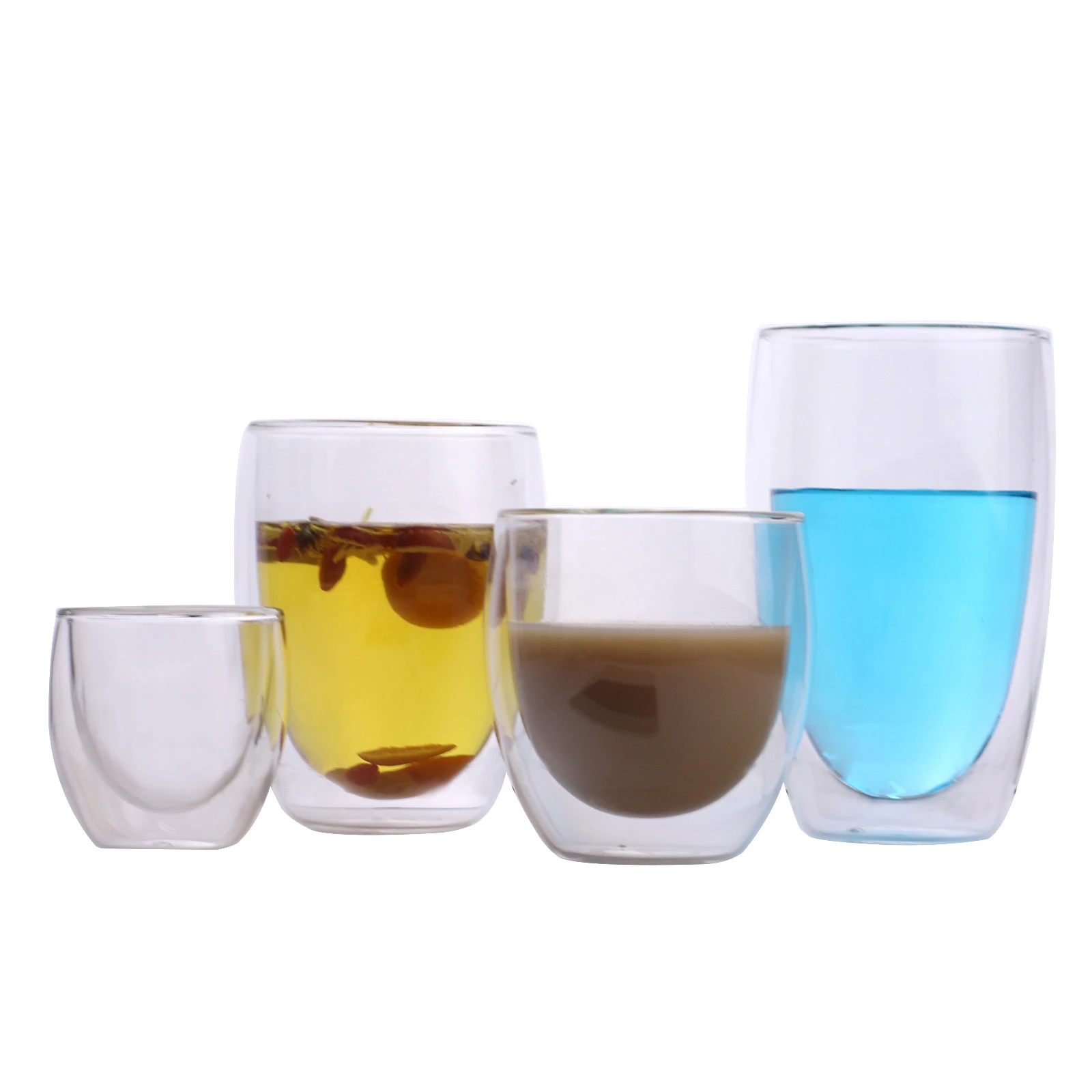 New Fashion Simple Glass Cup Egg Cup Water Cup Transparent Handle ...