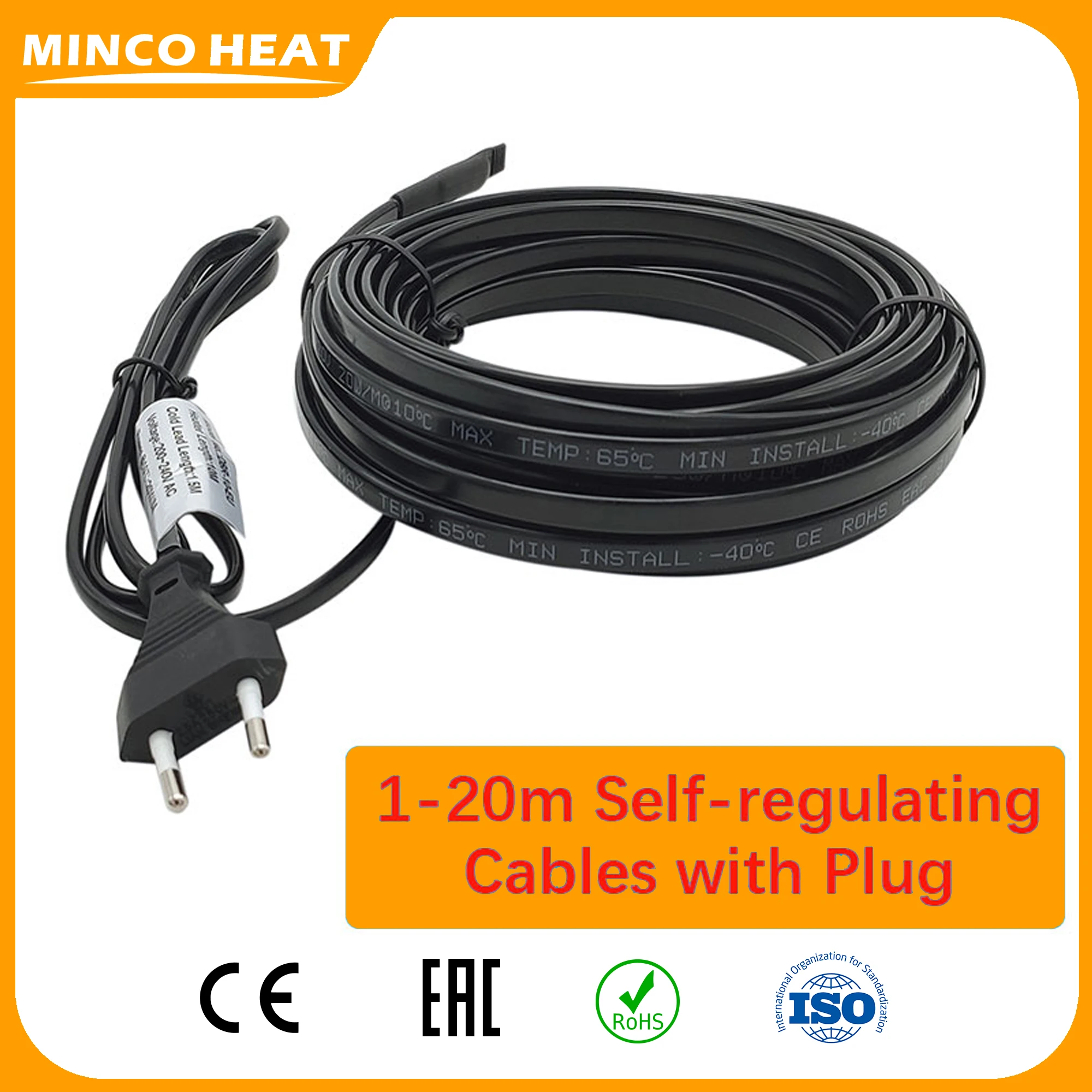 Heating-Cable-with-EU-Plug-Power-Cord-Self-Regulating-Heating-Cable-for ...