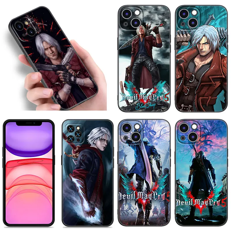 Devil-May-Cry-Game-funda-de-tel-fono-de-silicona-negra-para-Apple ...