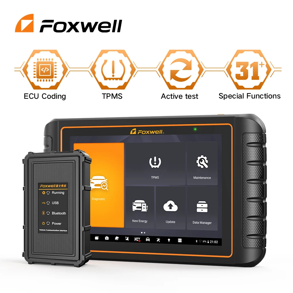 Foxwell GT75TS OBD2 Car Diagnostic Tool All System ECU Coding TPMS ...