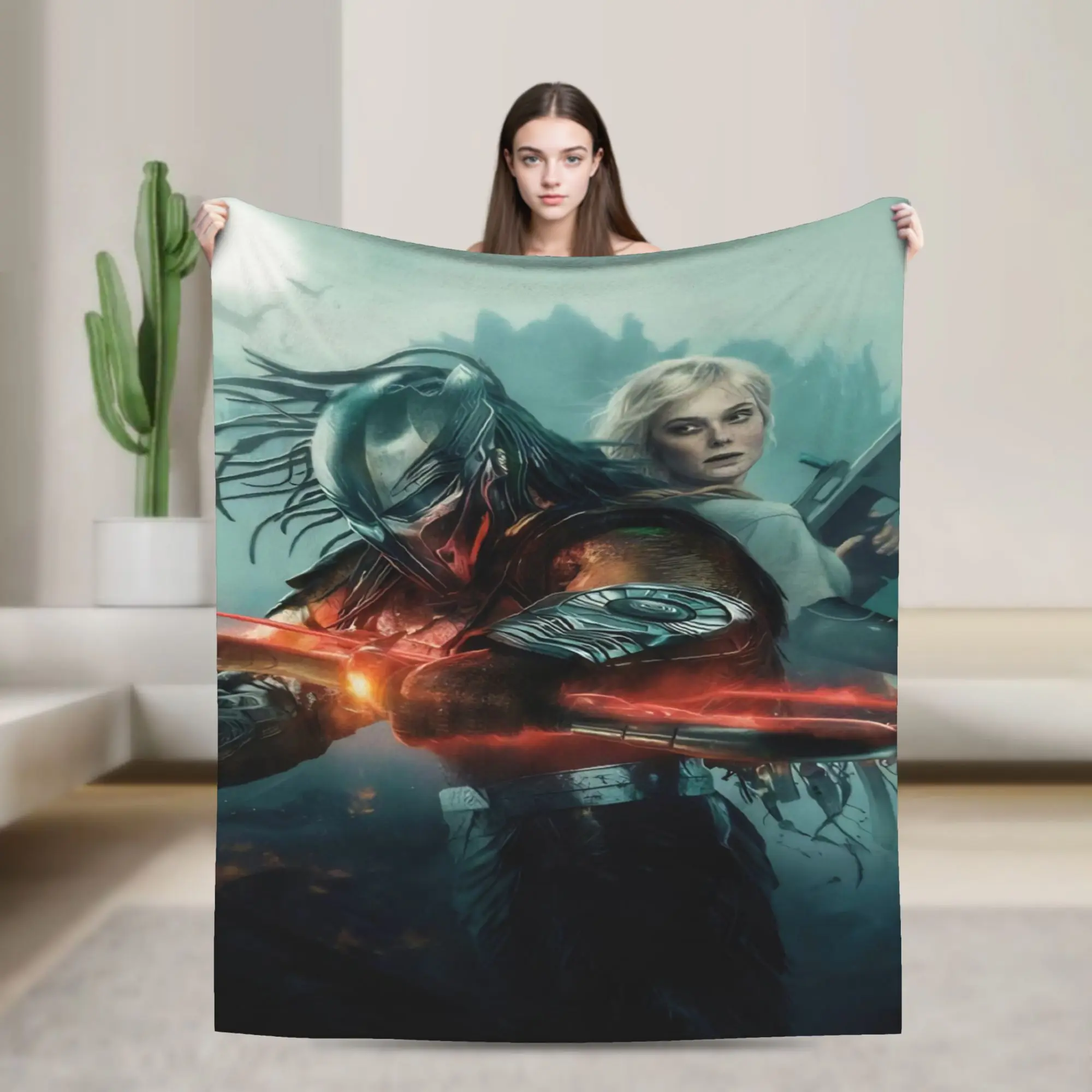 Predator Badlands 2025 Movies Blanket Soft Warm Pattern Plush Throw ...
