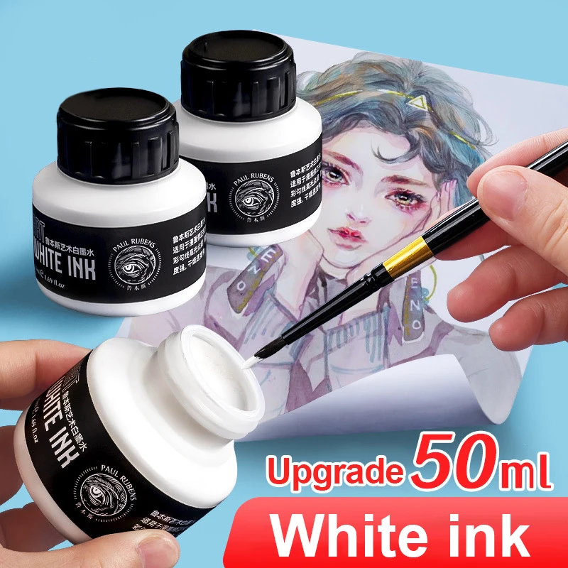 50ml White Ink for Drawing Illustration Hand-Painted Highlights Hook ...