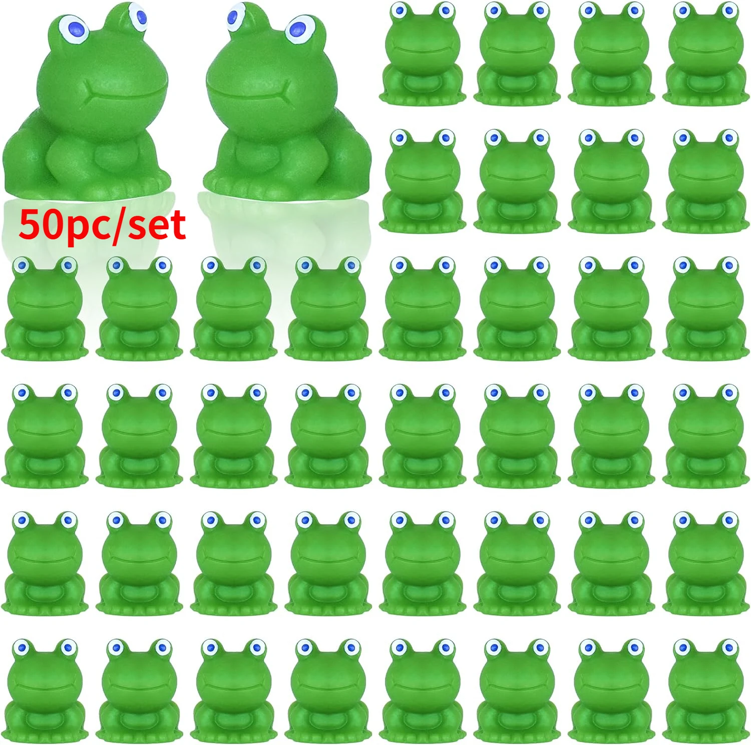 50-PC-Tiny-Frog-Mini-Resin-Frogs-Miniature-Plastic-Green-Frog-Figures ...