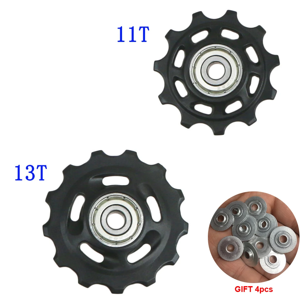11T 13T Bearing MTB Bicycle Rear Guide Wheel Jockey Rear Derailleur Pulley Roller For 9/10 ...