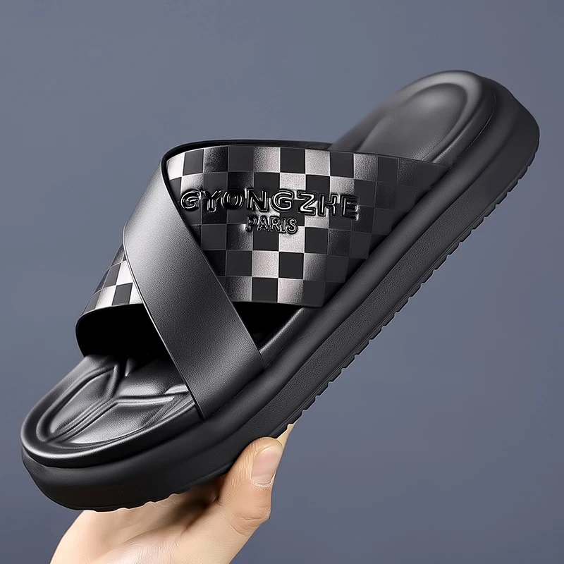 Street Style Men Slippers Outdoor Sandals Comfy Beach Flatws Soft ...