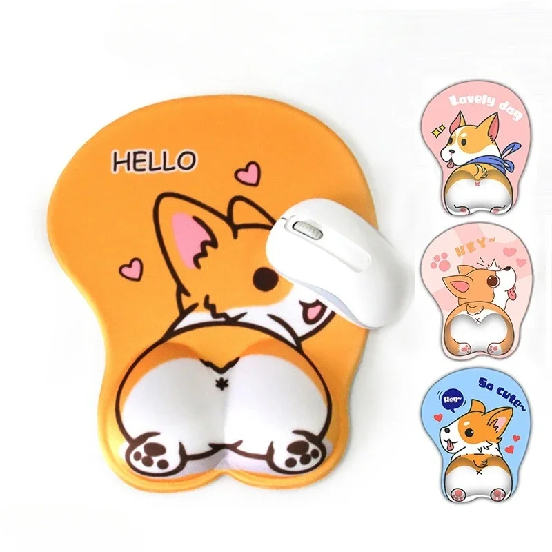 Corgi Silicone Wrist Guard Mouse Pad Cute Men and Women Comfortable ...