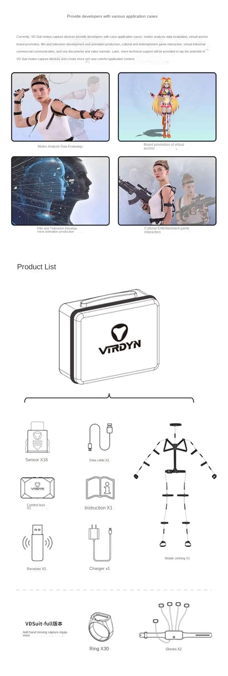 VIRDYN VDSuit Full Body Action Animation Motion Capture Equipment ...