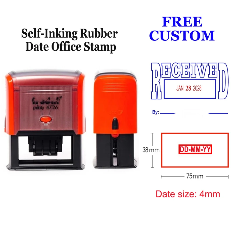 Self-Inking-Rubber-Date-Stamp-Office-Stamp-for-Professional-and ...