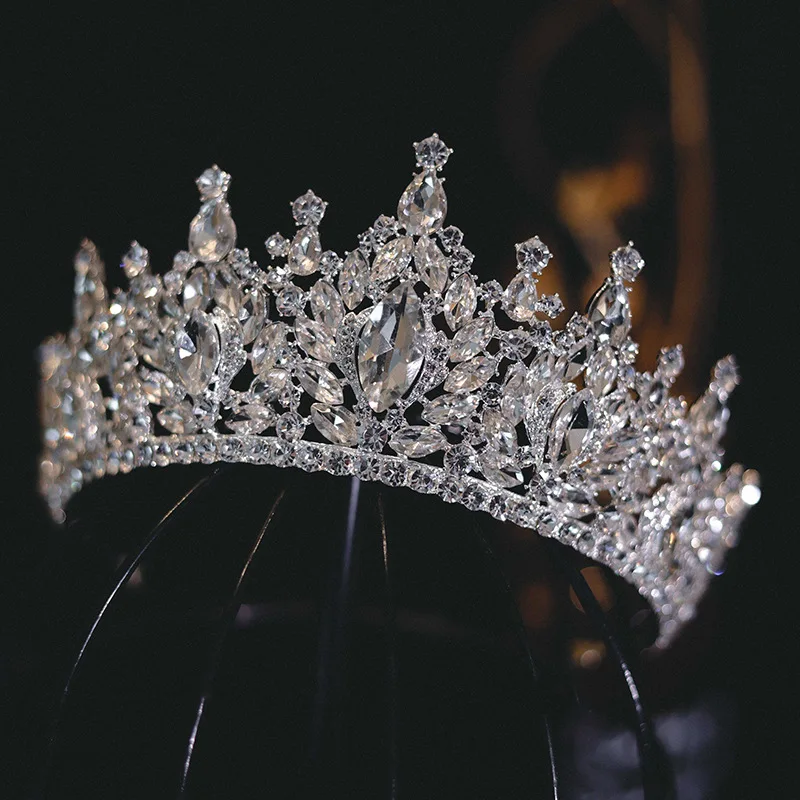 Luxus-Big-Strass-Geometrische-Braut-Diademe-Crown-Barock-Kristall ...