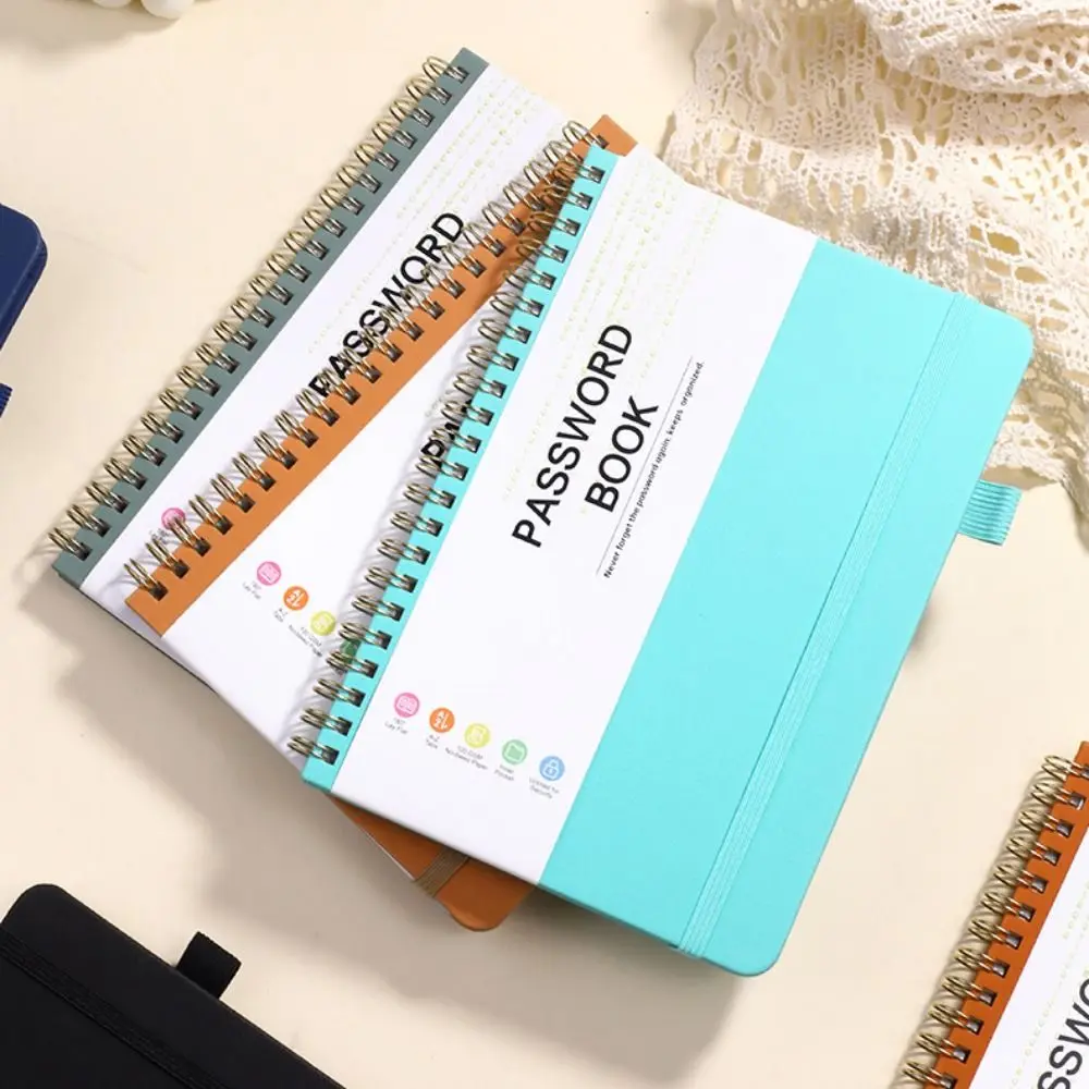 With Alphabetical Tabs Pocket Password Keeper Book Coil Book A6/B6 Size ...