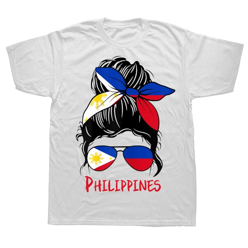 Funny Filipino Filipina Girl Philippines Woman Flag T Shirt Cotton ...