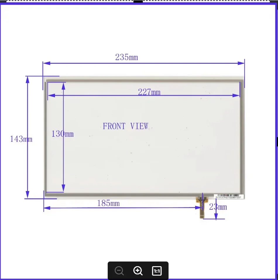ZhiYuSun 10.4 inch Touch Screen 235mm*143mm 4 wire resistive FOR TABLE ...