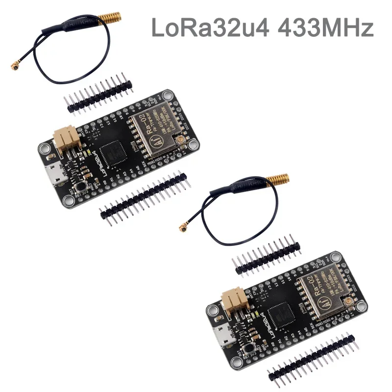 2Sets-LoRa32u4-RA02-RA-02-433MHz-Lora-Module-Development-Board-IOT-with ...