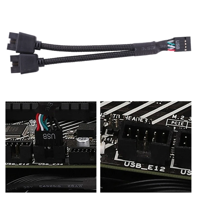 9Pin-USB-Header-1-Female-to-2-Male-Extension-Cable-Card-Desktop-9-Pin ...