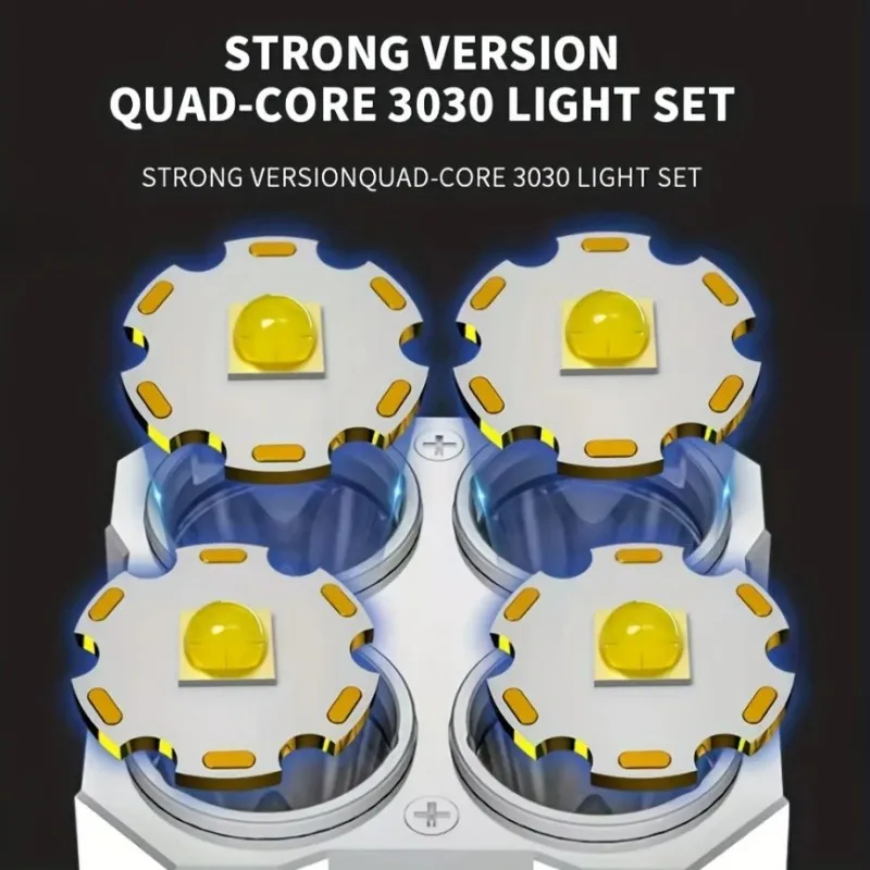 Portable 4-LED Flashlight with COB Side Light – OUTFITTERS PURSUIT