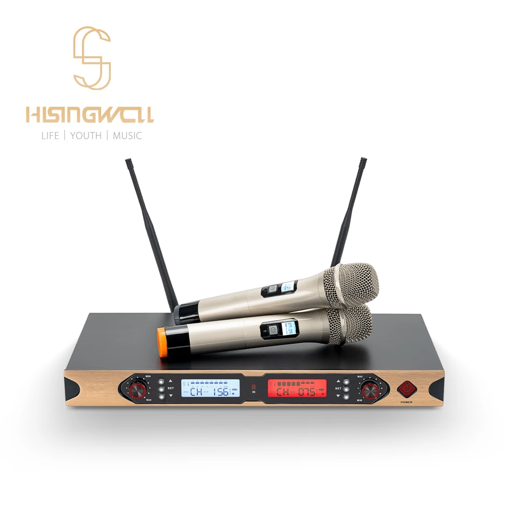 HISINGWELL-Wireless-Microphone-System-Dual-Handheld-Cordless-Mic-Set ...
